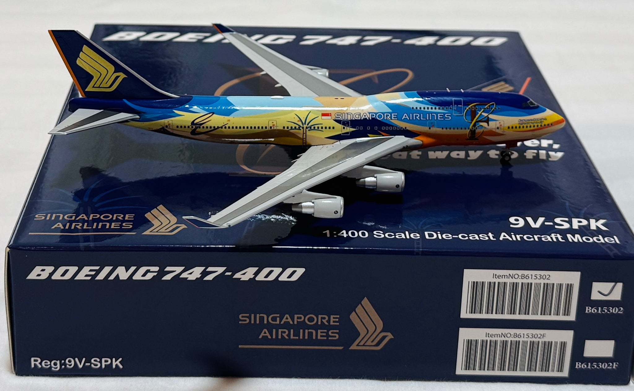 HX Models 1/400 Singapore Airlines Boeing 747-400 9V-SPK Tropical ...