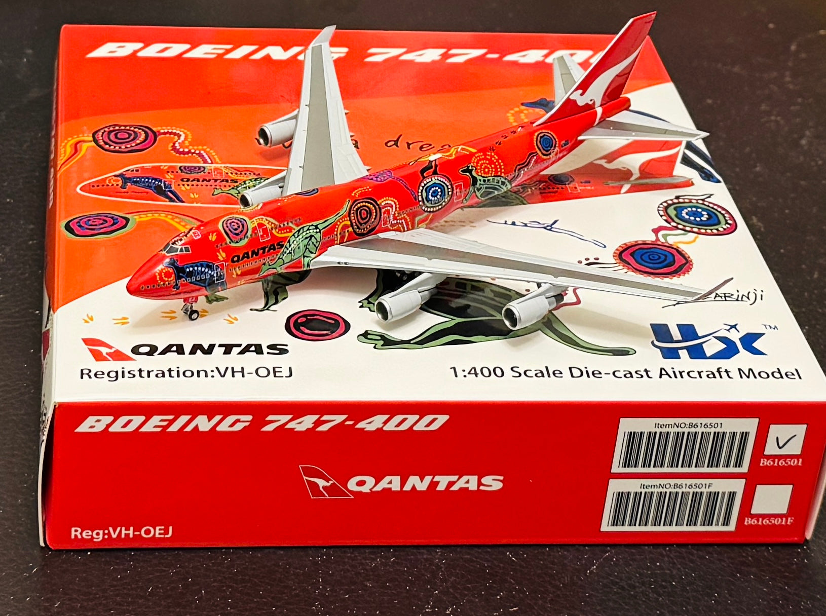 HX Models 1/400 Qantas Airways Boeing 747-400 Wunala Dreaming VH-OEJ B ...