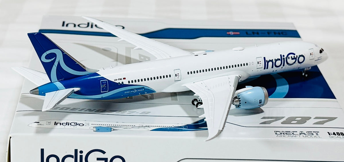 JC Wings 1/400 IndiGo Boeing 787-9 LN-FNC – First Class Collectables