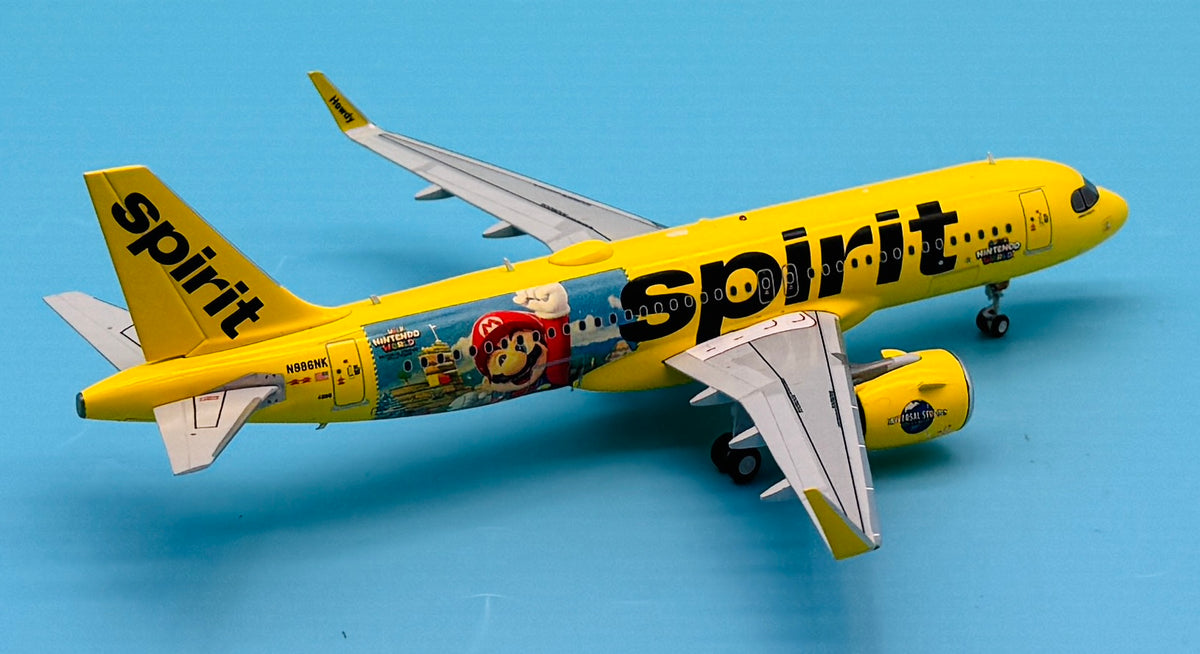 JC Wings 1/200 Spirit Airlines Airbus A320NEO Super Nintendo World N98 ...